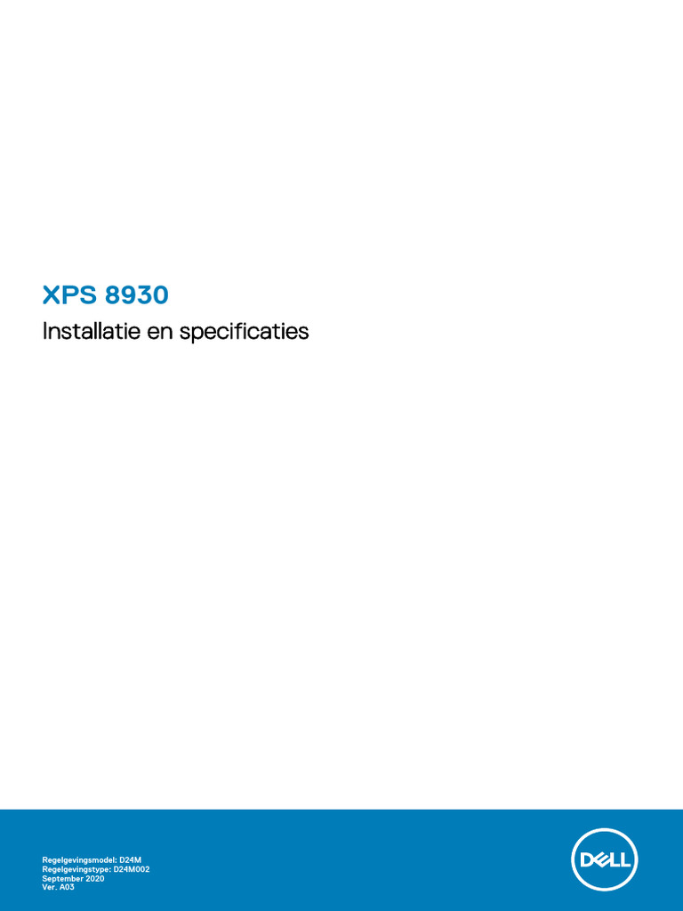 Xps 8930 Desktop - Setup Guide - NL NL | PDF