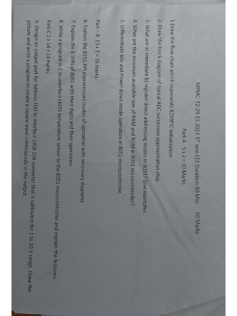 SEM V ASSESS 2 QP | PDF