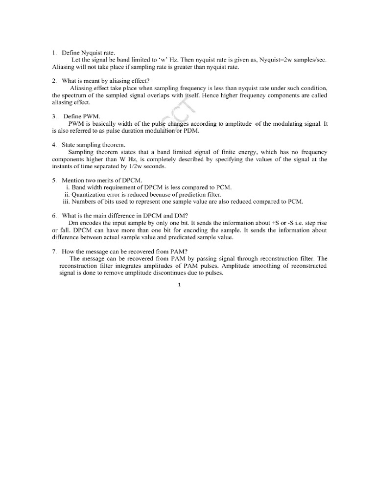 2 Marks Question Bank | PDF