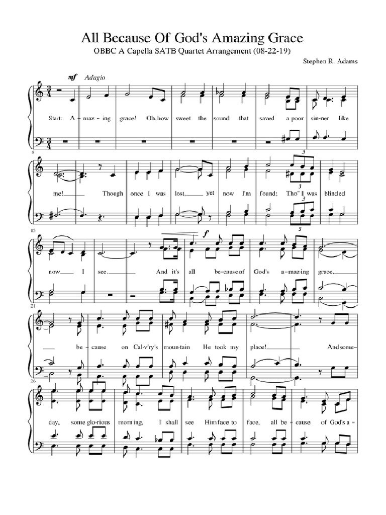 All Because of God's Amazing Grace | PDF