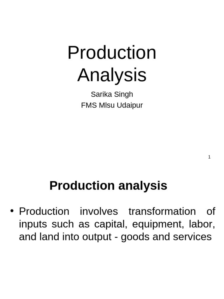 5051 Production Analysis | PDF | Long Run And Short Run | Production ...