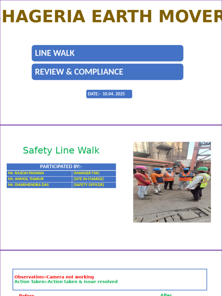 Line Walk Safety Compliance Review | PDF