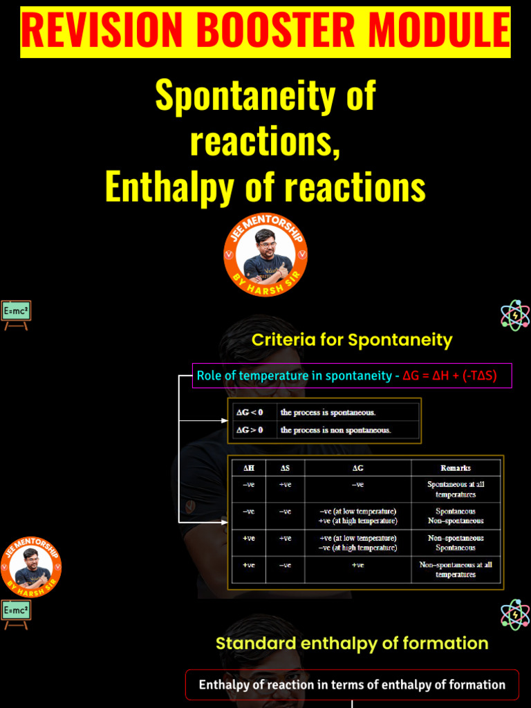 Enthalpy Spontaniety CHEMISTRY | PDF | Enthalpy | Chemical Reactions