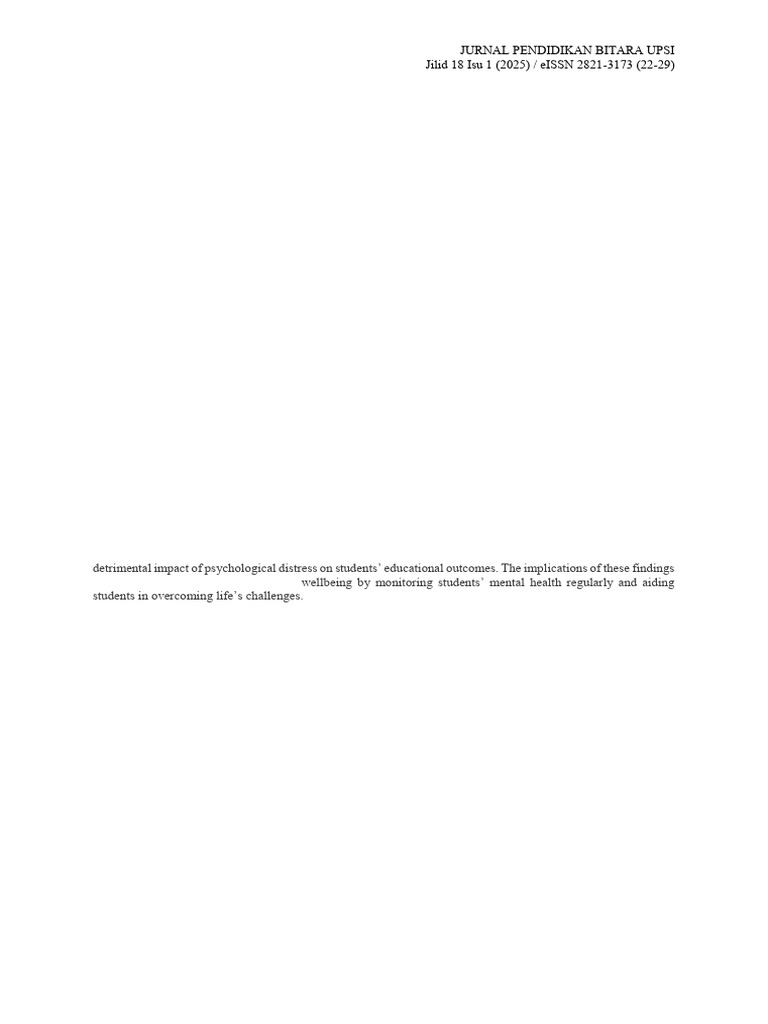 The Impact of Between Depression, Anxiety, and Stress On Academic ...