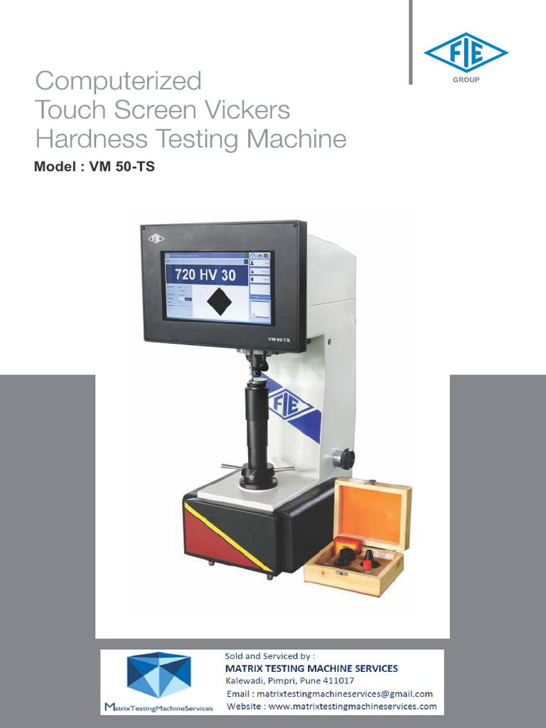 VM 50-TS Touch Screen Vickers Tester | PDF | Computer Science ...