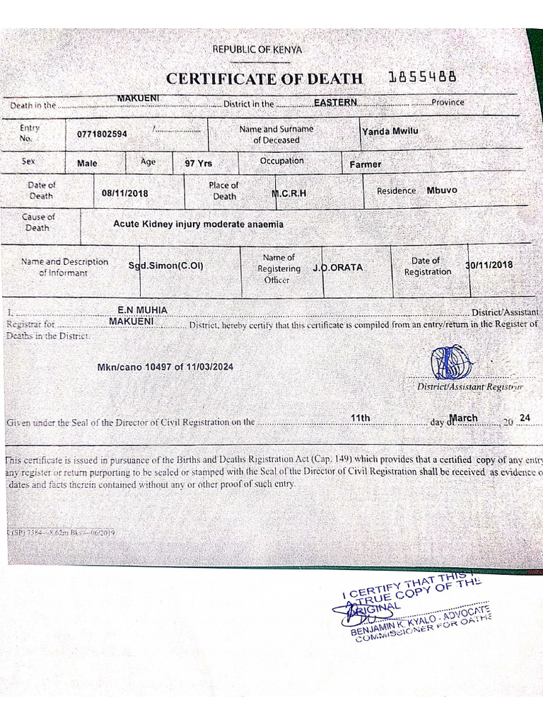 Death Certificate | PDF