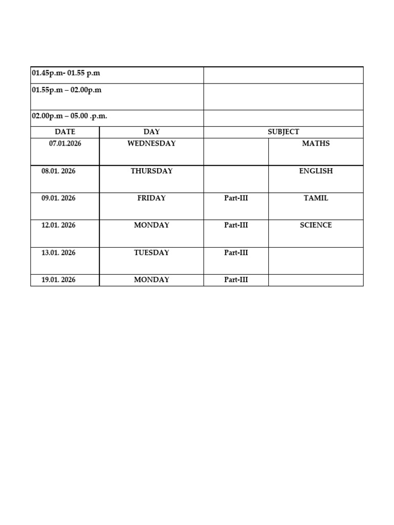 SSLC & Higher Secondary Exam Timetable | PDF | Engineering | Science