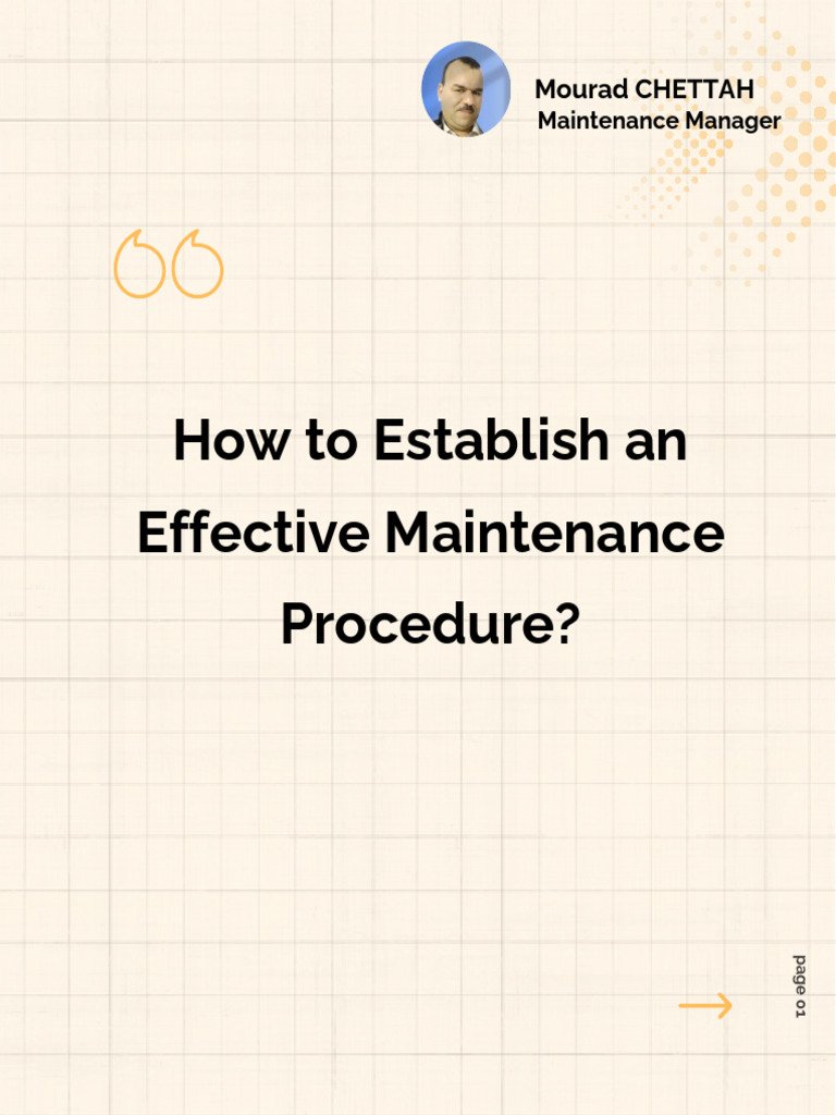 Effective Maintenance Procedure-1 | PDF | Systems Engineering | Systems ...