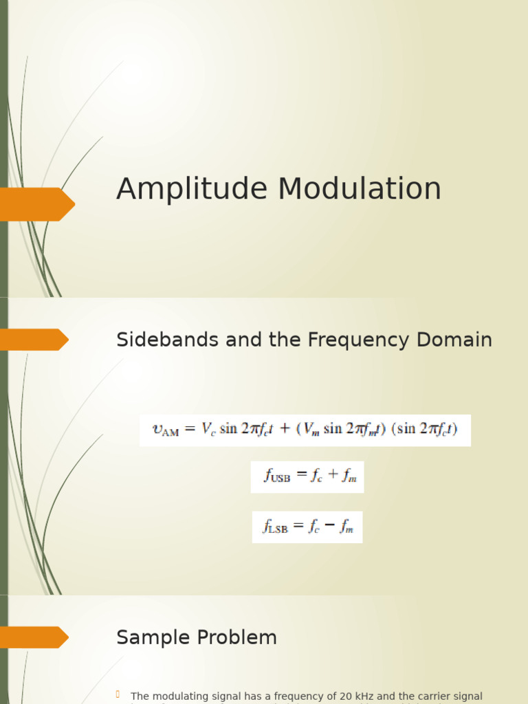 Amplitude Modulation 2 | PDF | Computer Engineering | Electronics