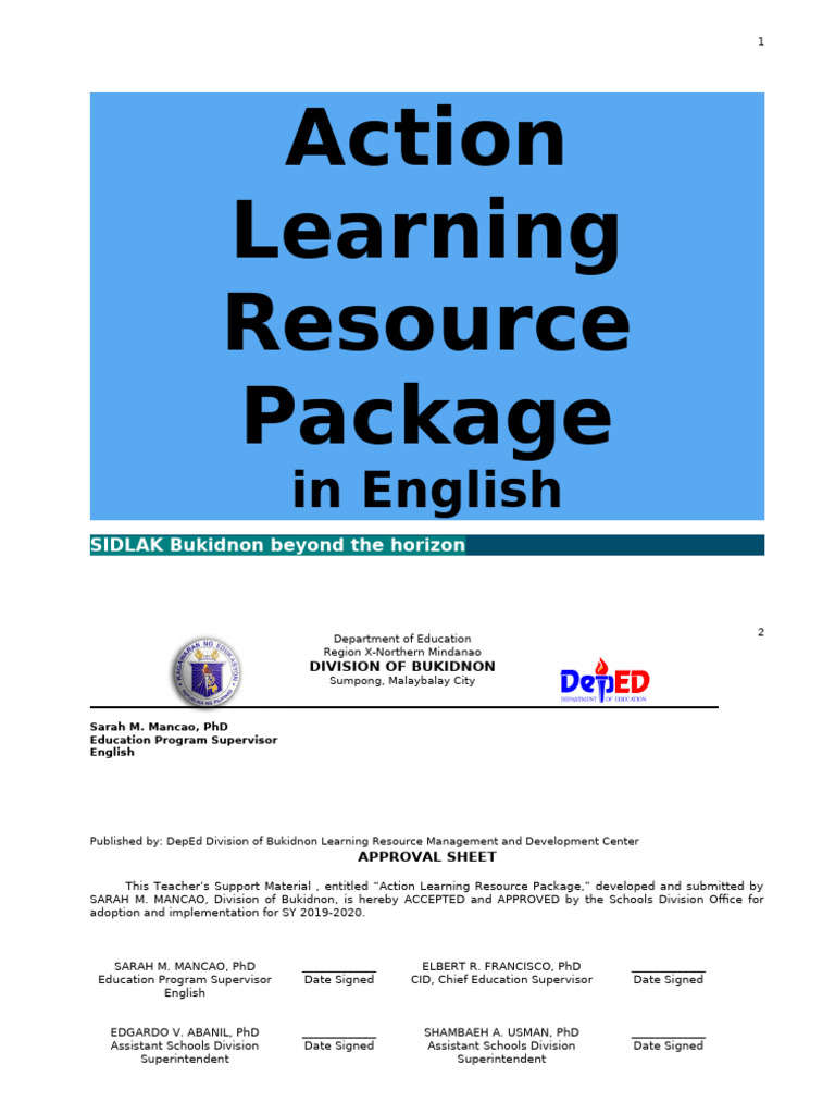Action Learning Resource for English Teachers | PDF | Vocabulary ...