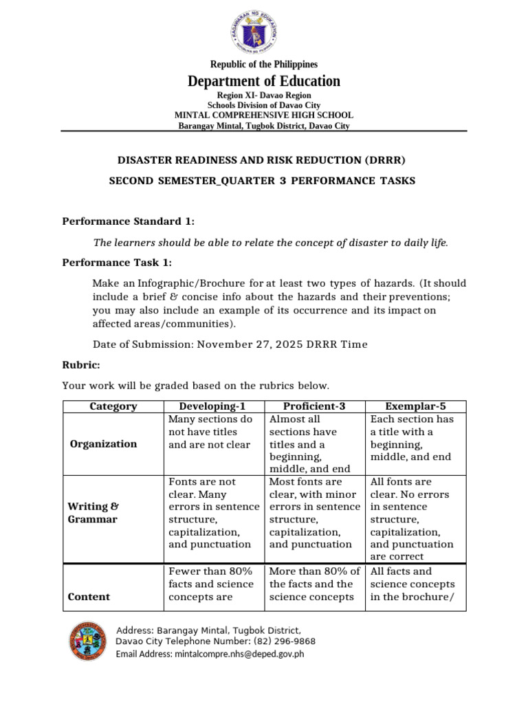 DRRR Performance Tasks for Students | PDF | Human Communication