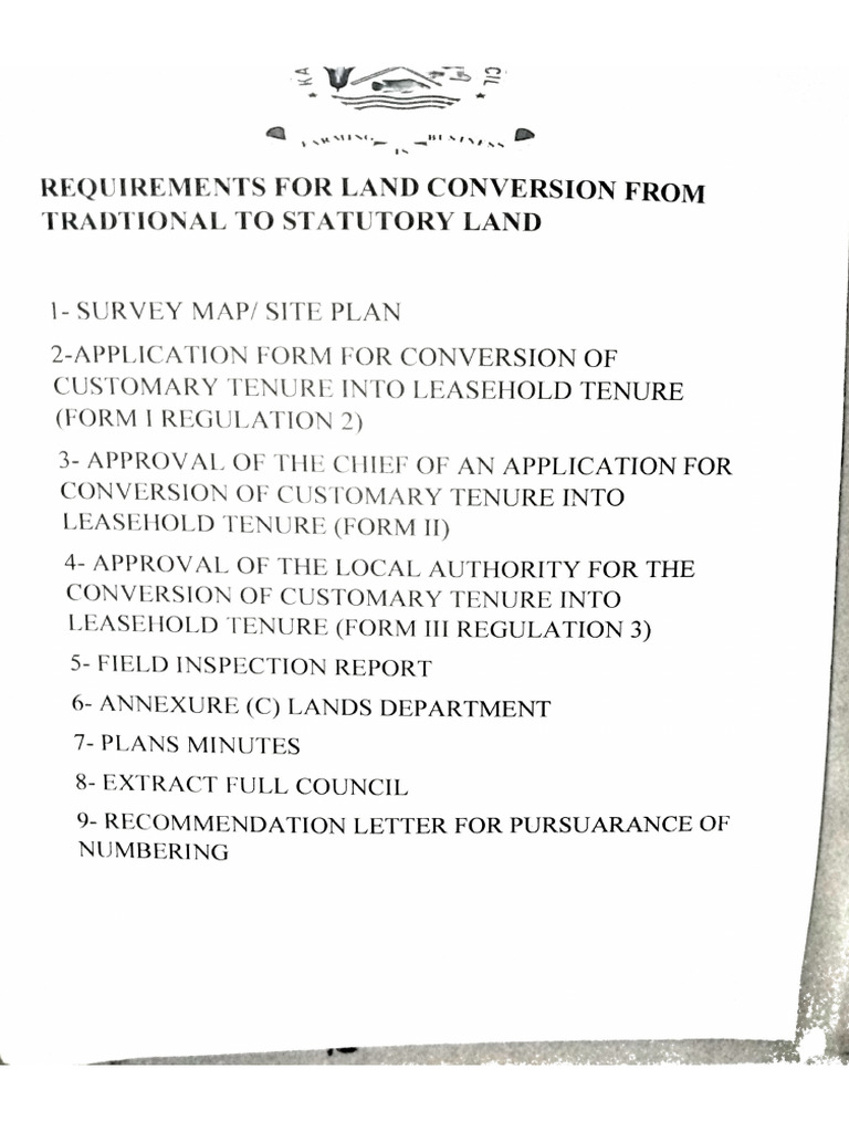 Land Conversion Procedure | PDF