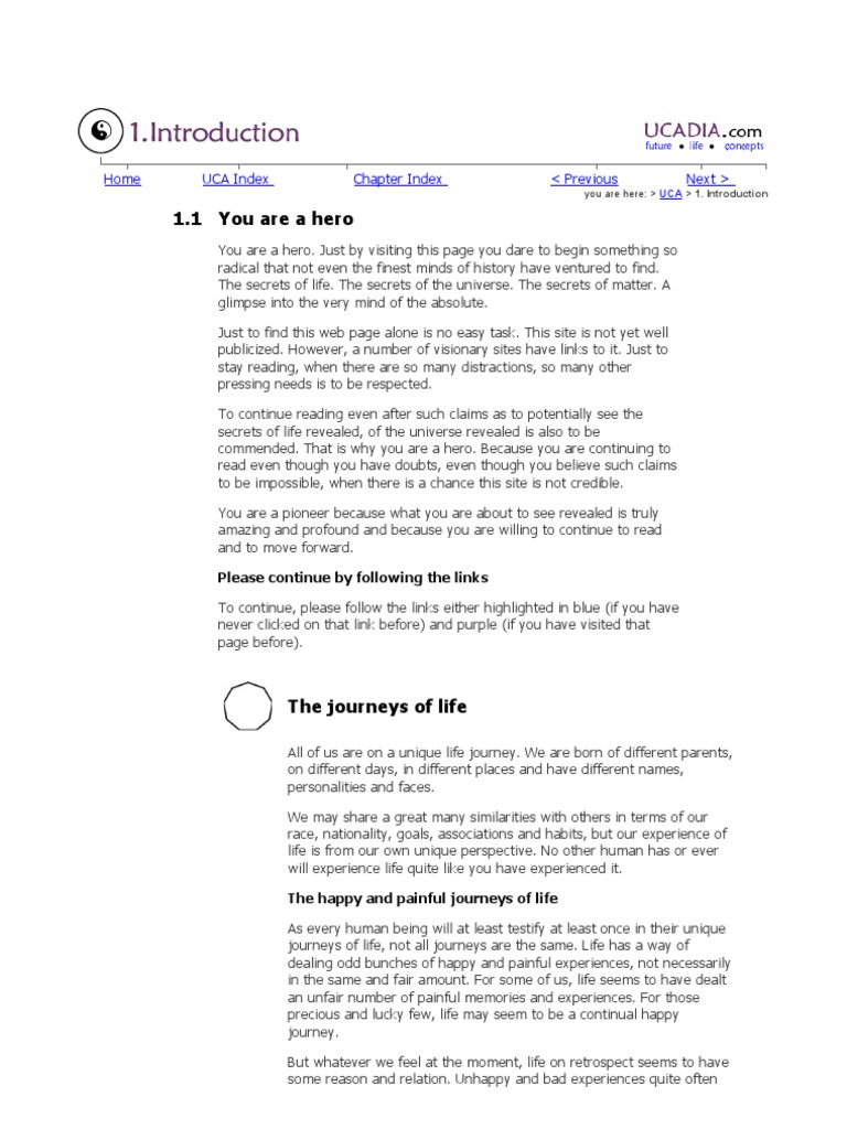 The Journey of UCA | PDF | Awareness | Thought