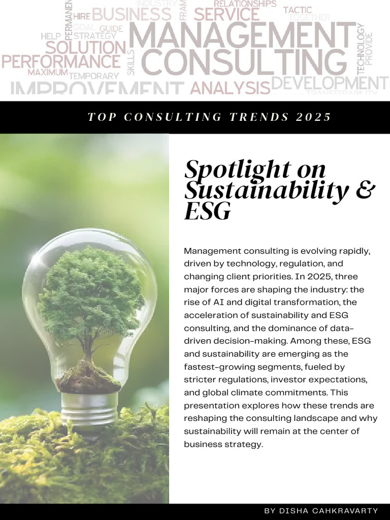 Spotlight On Sustainability & ESG - Top Consulting Trends | PDF ...