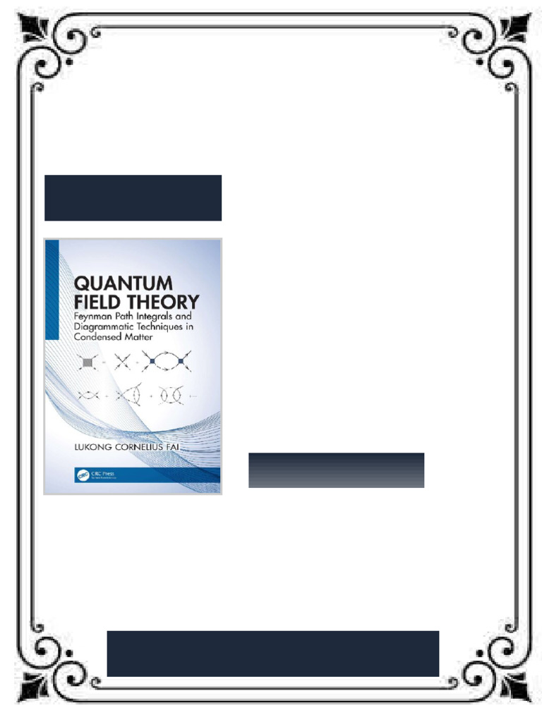 Quantum Field Theory: Feynman Path Integrals and Diagrammatic ...