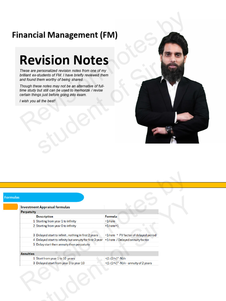ACCA FM F9 Revision Notes Summary | PDF | Capital Asset Pricing Model ...