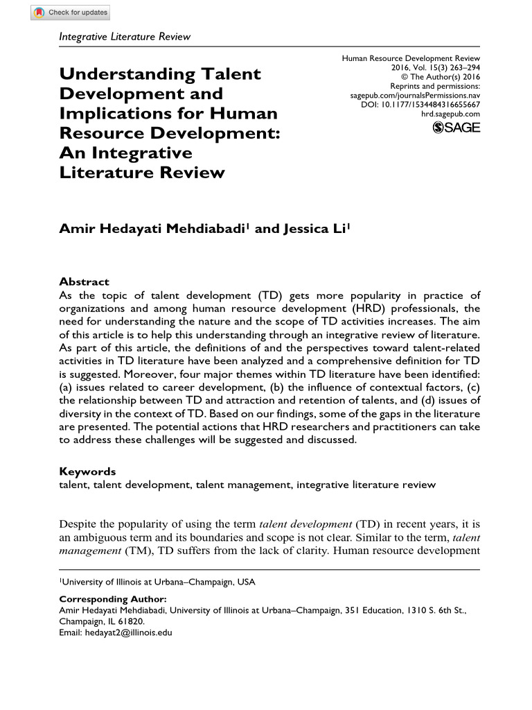 Understanding Talent Development Trends | PDF | Human Resource ...