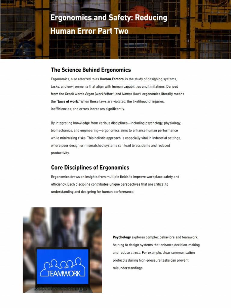 2.2.2.b. Ergonomics and Safety Reducing Human Error Part Two | PDF ...