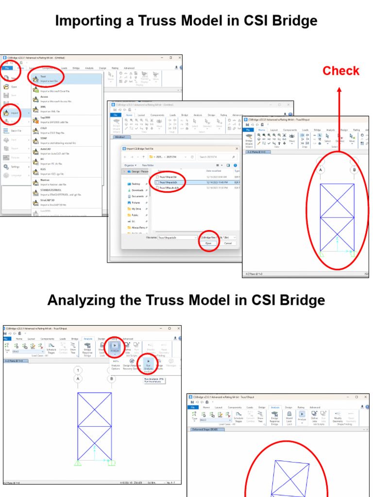 Truss Model Analysis in CSI Bridge | PDF