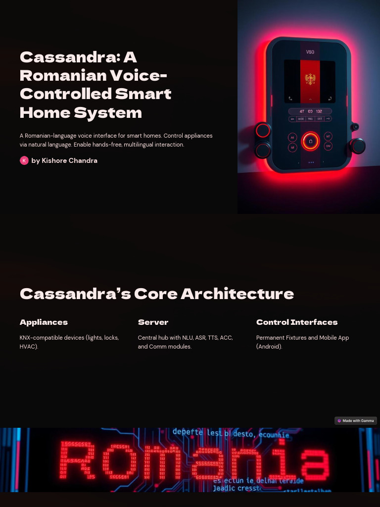 Cassandra A Romanian Voice Controlled Smart Home System | PDF | Speech ...
