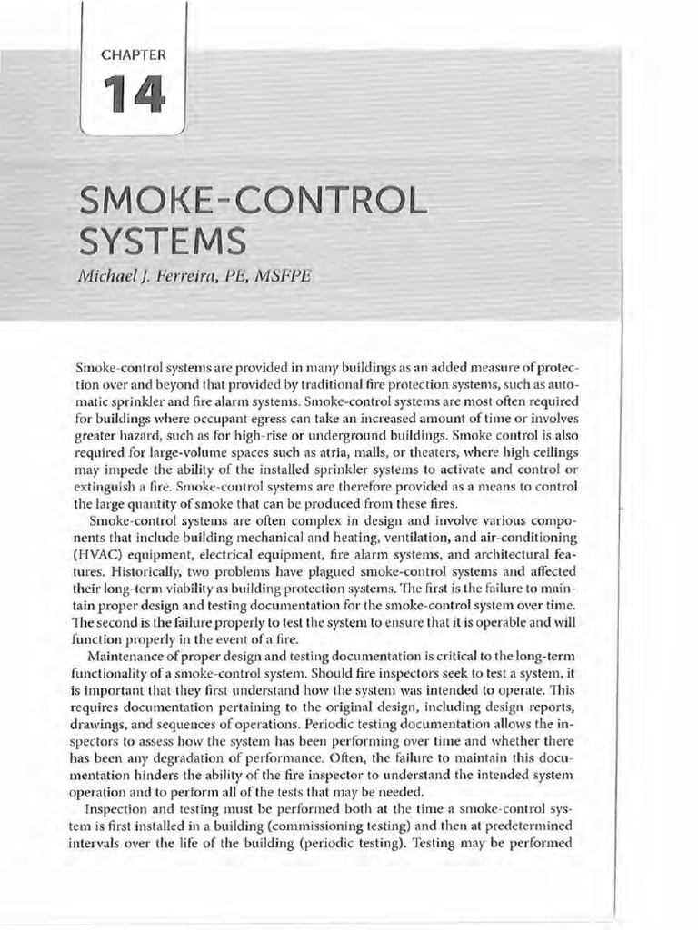 Chapter 14 Smoke - Control Systems | PDF | Building Automation | Heat ...