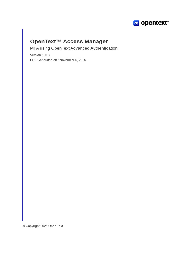 OpenText Access Manager MFA Guide | PDF | Authentication | Public Key ...