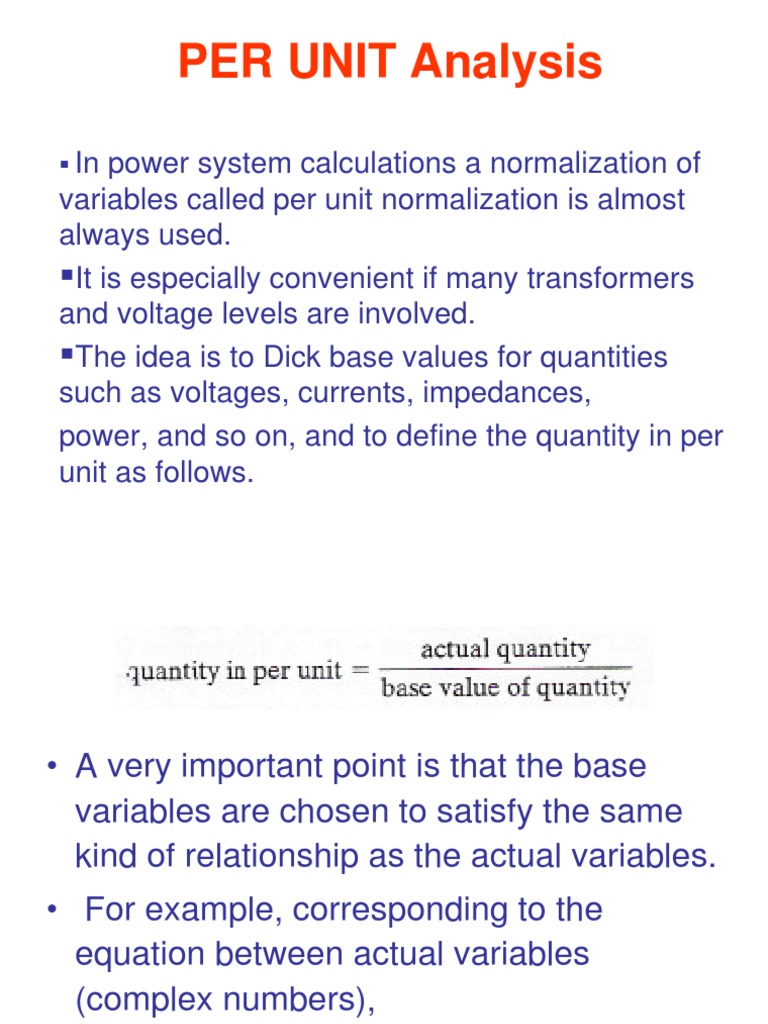 Chapter7 PER UNIT Analysis | PDF | Electrical Impedance | Transmission Line