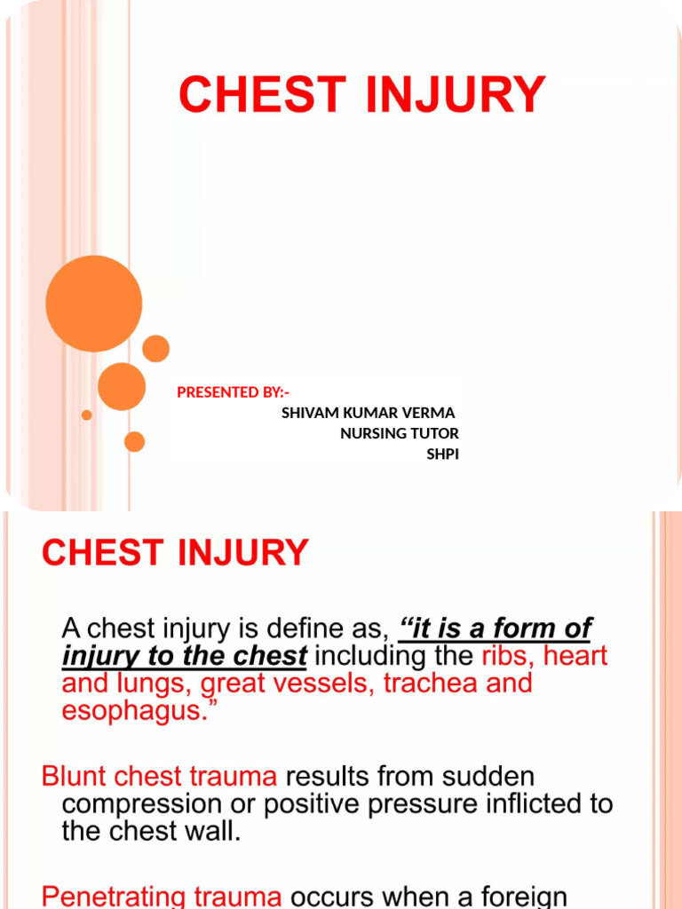 Chest Injury | PDF