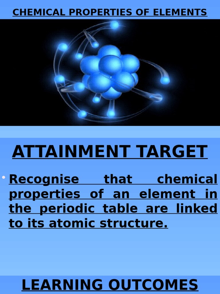 Chemical Properties of Elements | PDF