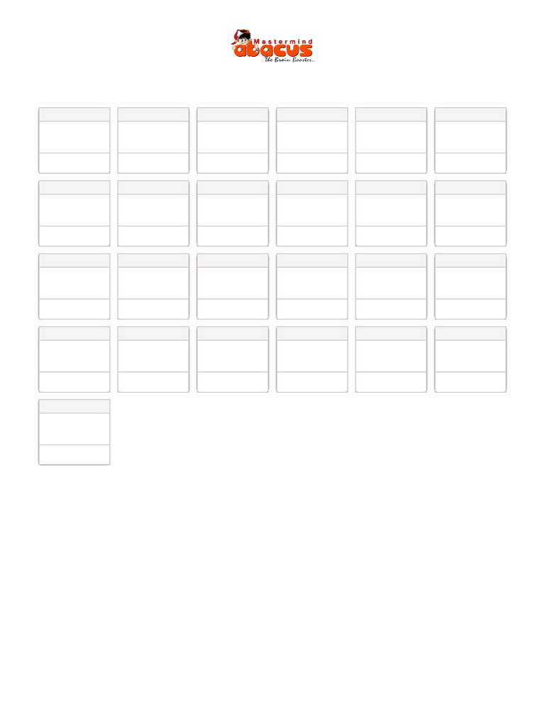 Abacus Worksheet with Answer Key | PDF