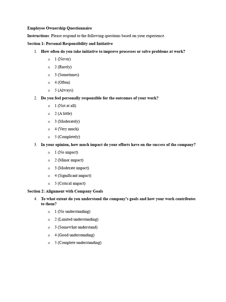 Employee Ownership Questionnaire | PDF | Chess | Chess Theory