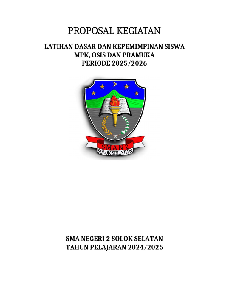 Proposal Kegiatan Ldks Osis 25 | PDF