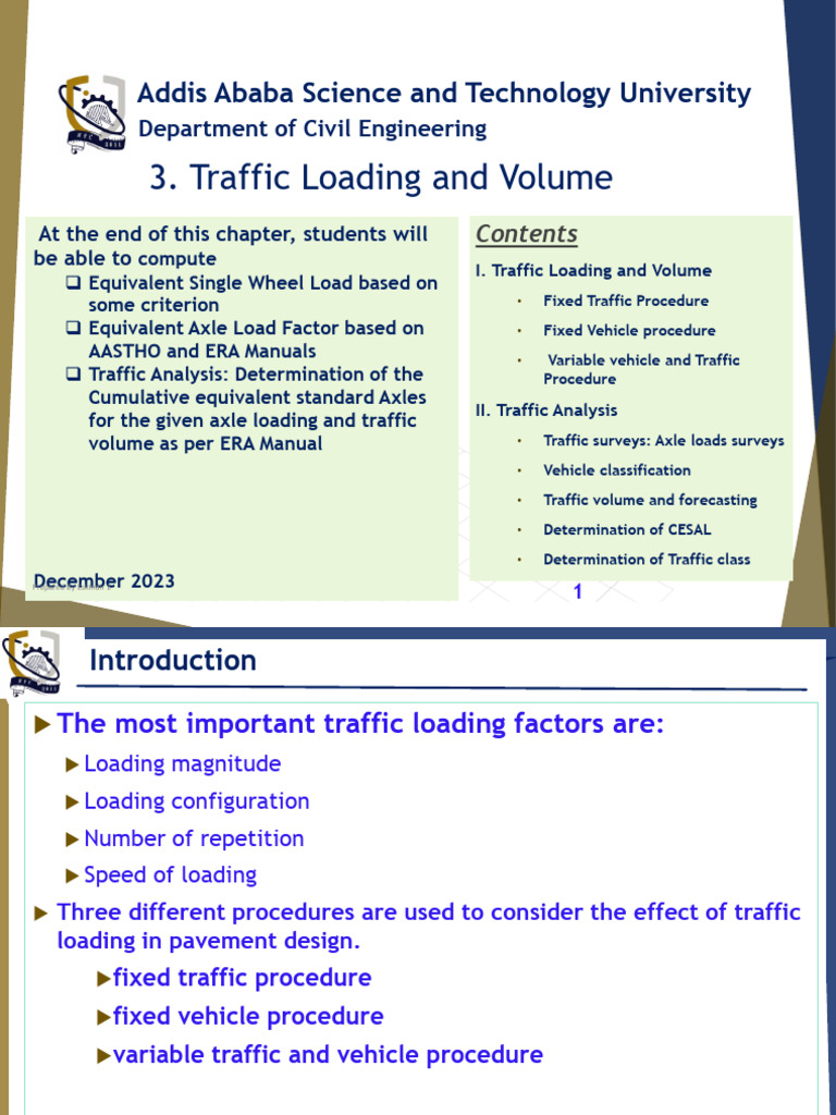 Traffic Loading and Volume Analysis | PDF | Road | Road Surface