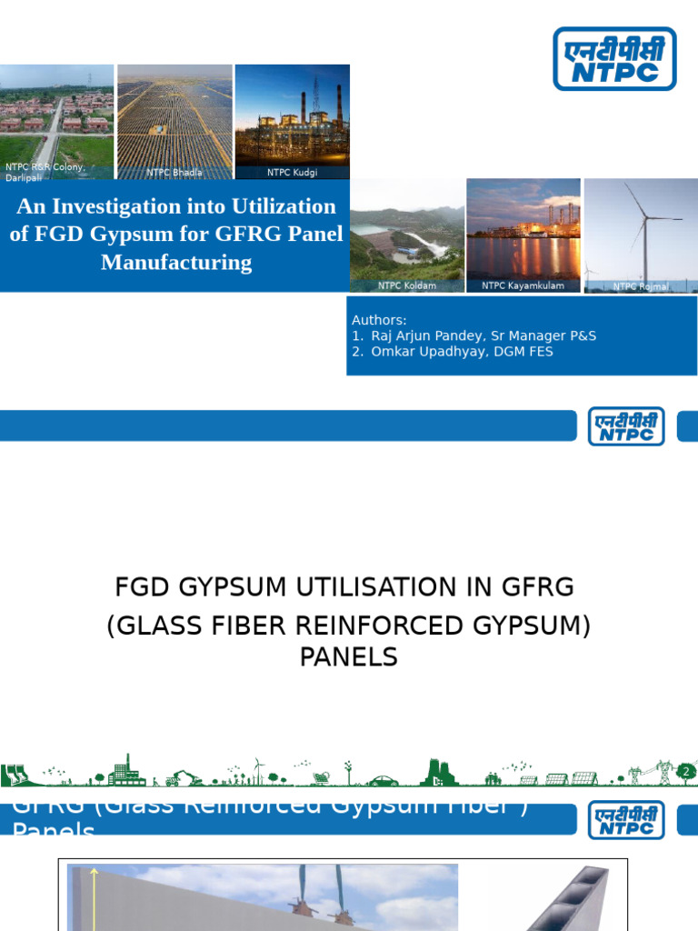GFRG Panel Manufacturing with FGD Gypsum | PDF | Wall | Brick