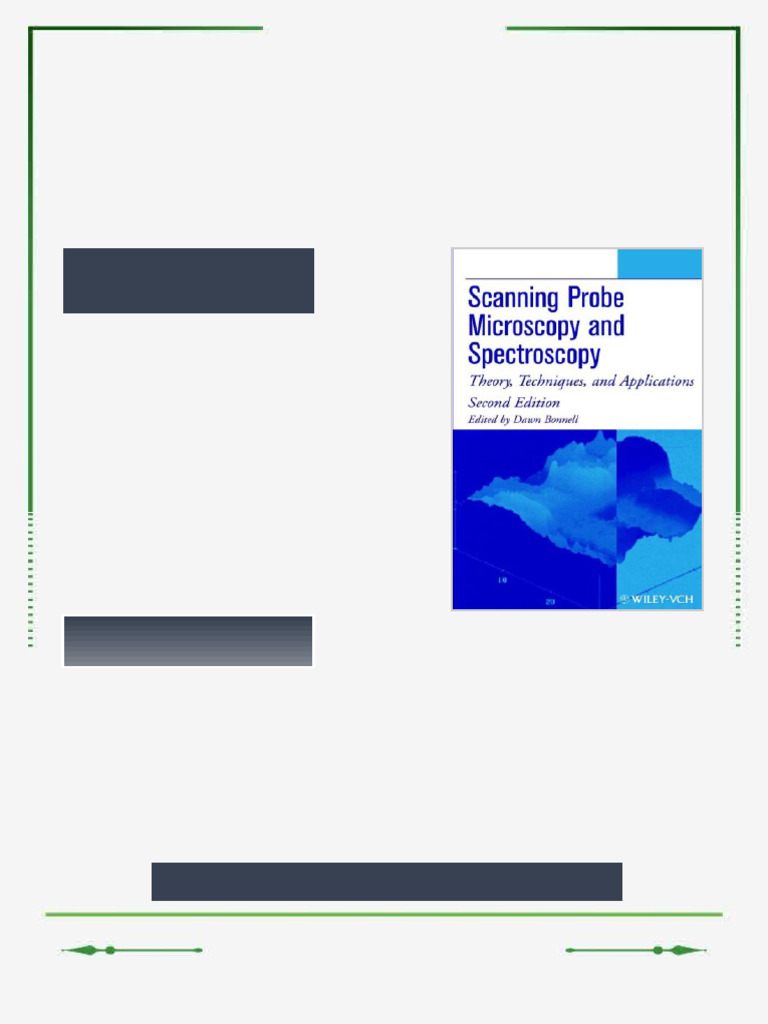 Scanning probe microscopy and spectroscopy theory techniques and ...