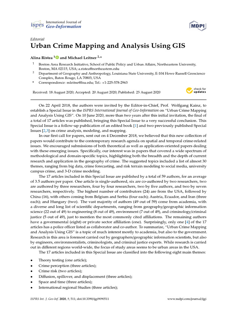 Urban Crime Mapping with GIS Insights | PDF | Crimes | Crime & Violence