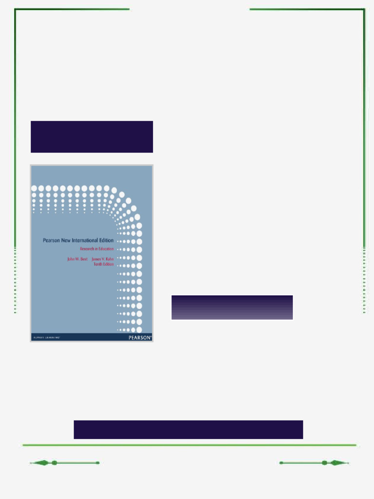 Research in education Tenth Edition, Pearson New International Edition ...