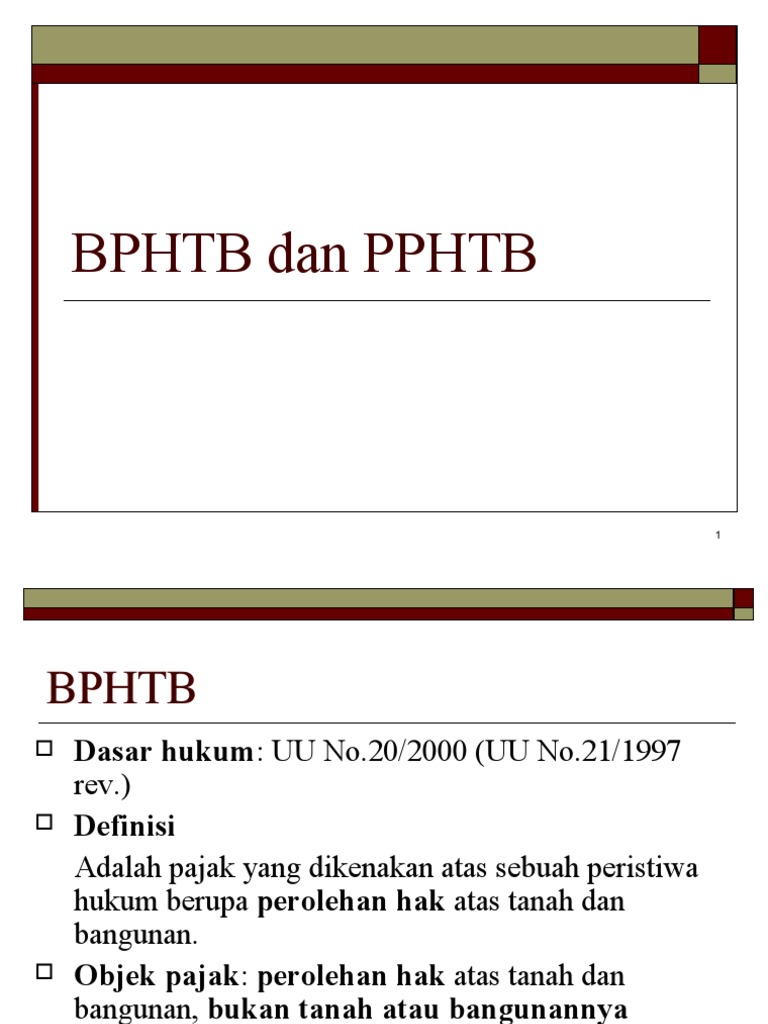 BPHTB PPHTB | PDF | Pengelolaan Keuangan & Uang