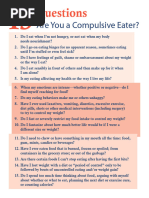 SCOFF Questionnaire for Eating Disorders | PDF | Self-Improvement