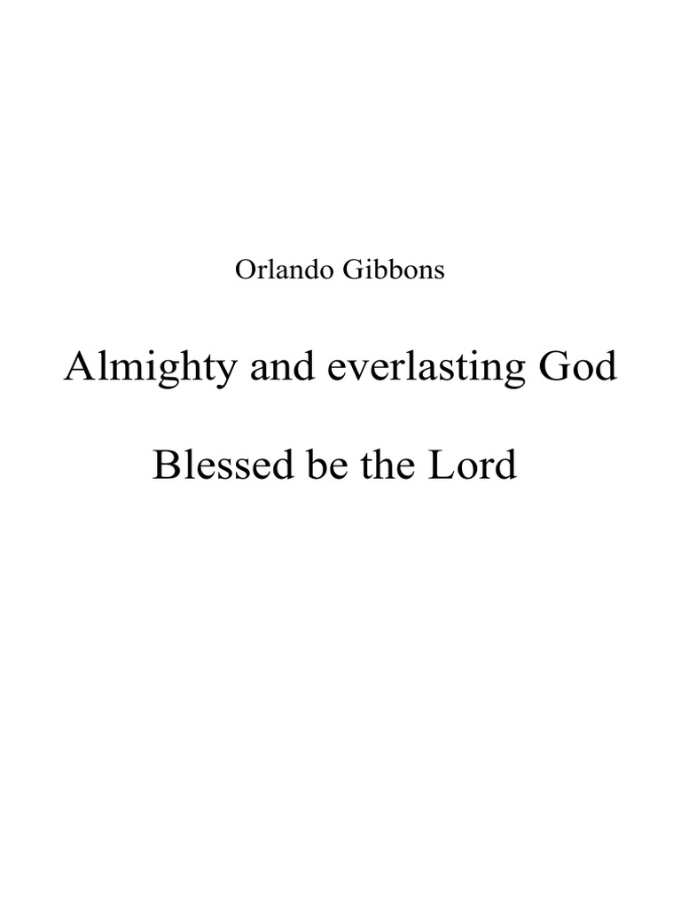Orlando Gibbons: Sacred Choral Works | PDF