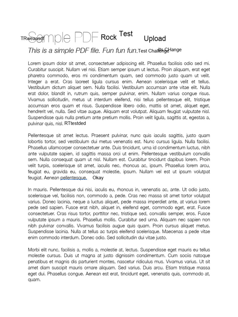 Sample For Upload PDF | PDF