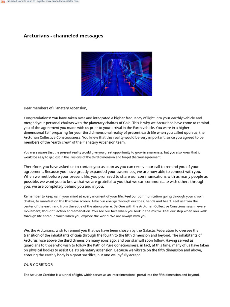 Arcturians - Channeling | PDF | Stars | Love