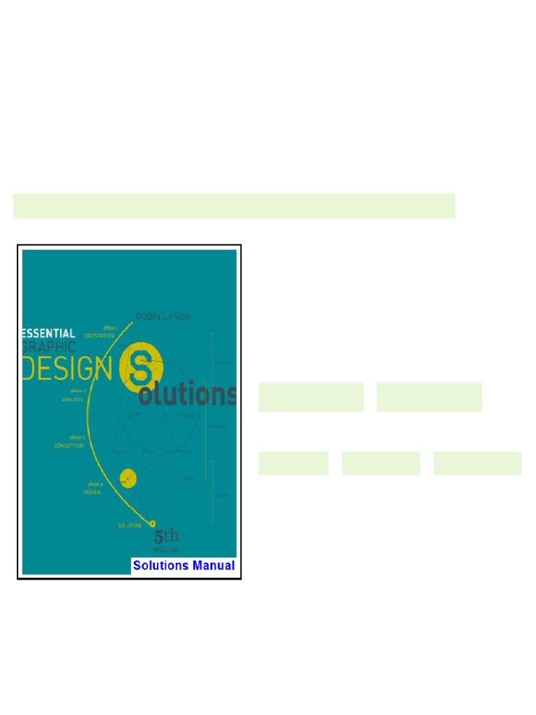 Essential Graphic Design Solutions 5th Edition Robin Landa Solutions ...