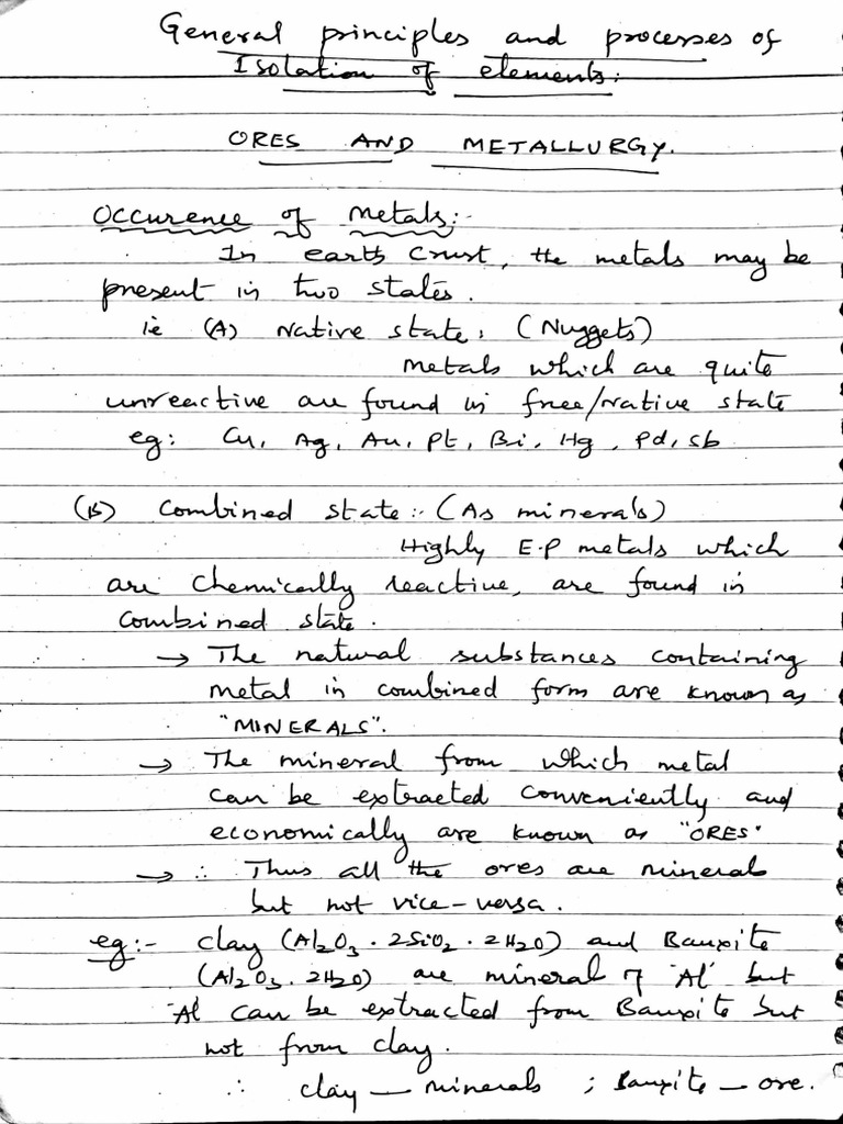 Metallurgy Notes | PDF