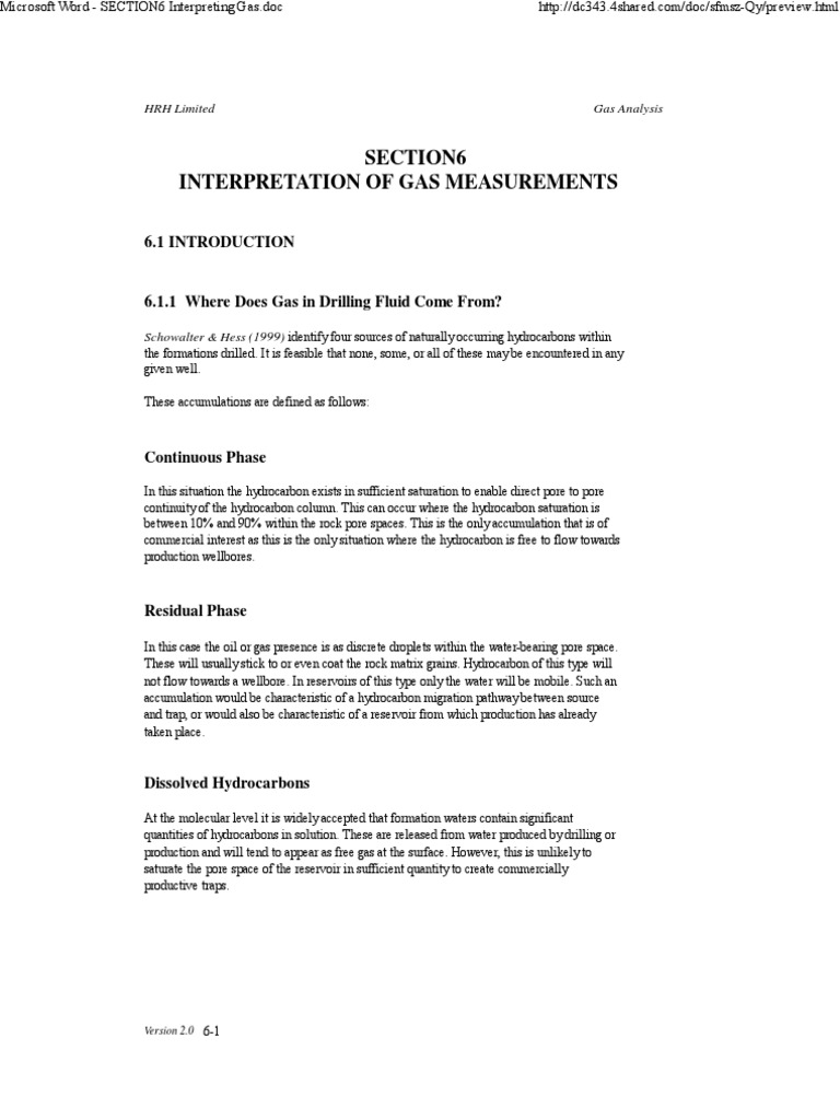 Gas Analysis - SECTION6 Interpreting Gas | PDF | Petroleum Reservoir ...
