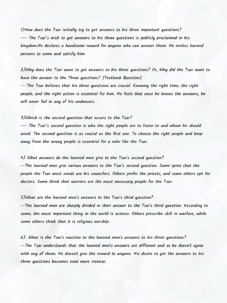 Three Questions 2 Marks Questions | PDF