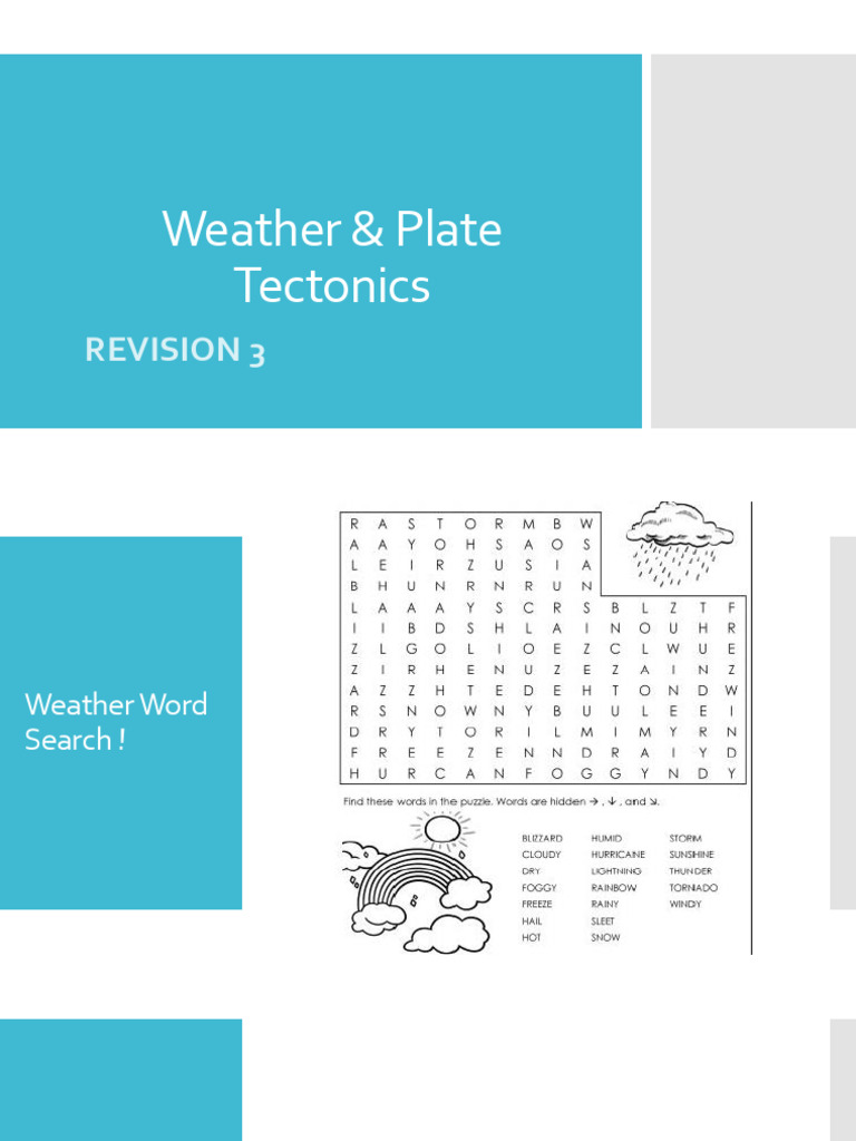 Weather and Plate Tectonics Overview | PDF