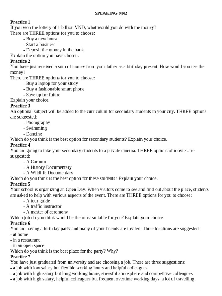 Decision-Making Scenarios for Students | PDF
