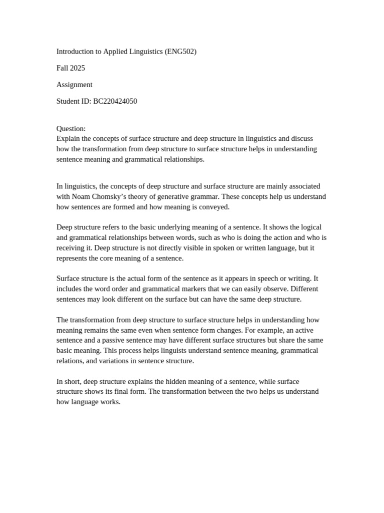 ENG502 Assignment Short BC220424050 | PDF