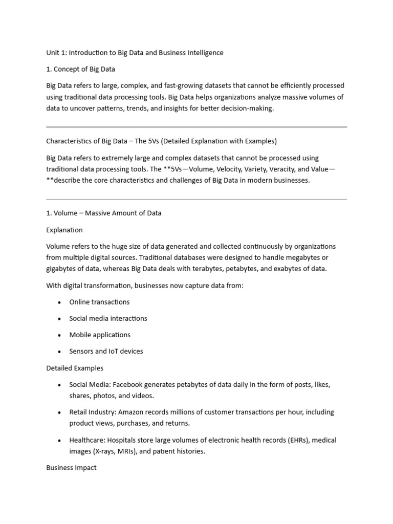 Big Data: The 5Vs for Business Insights | PDF | Business Intelligence ...